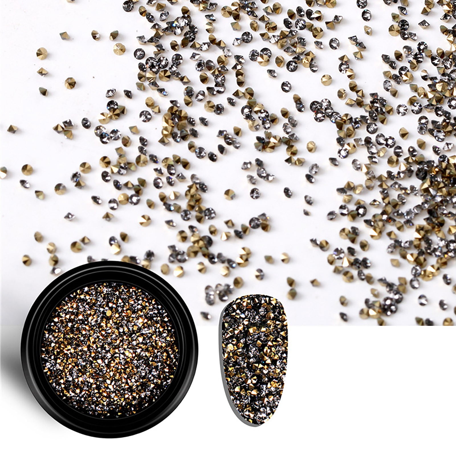ERTUTUYI Nail Care Nail Crushed Diamond Powder Nail Glitter Diamond ...