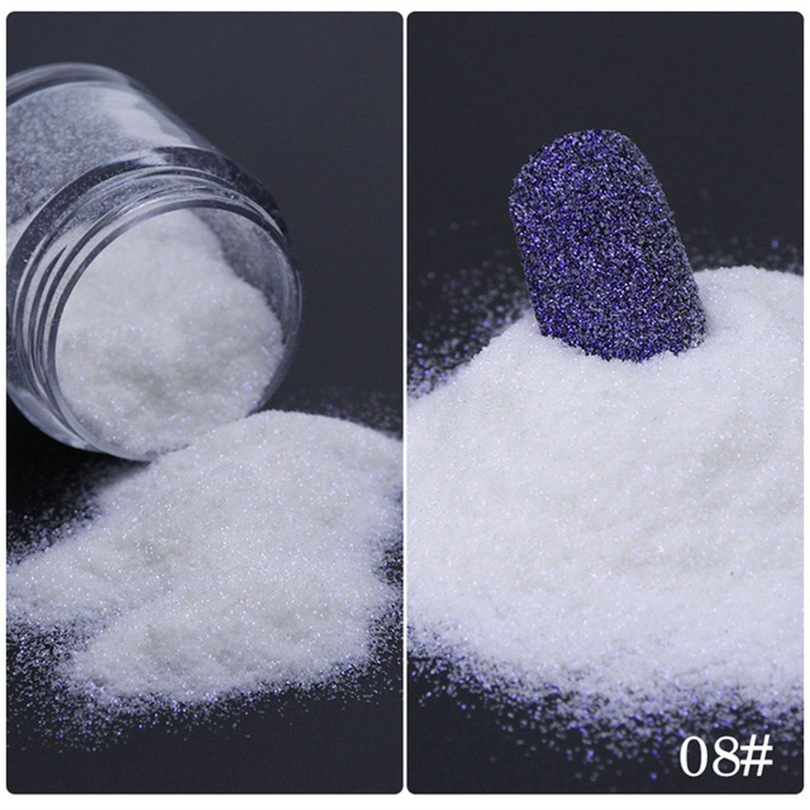 ERTUTUYI Nail Care Nail Polish Powder Powder Black Yarn Powder White ...