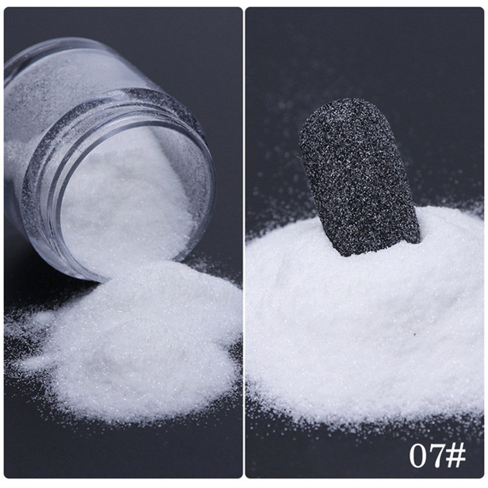 ERTUTUYI Nail Care Nail Polish Powder Powder Black Yarn Powder White ...