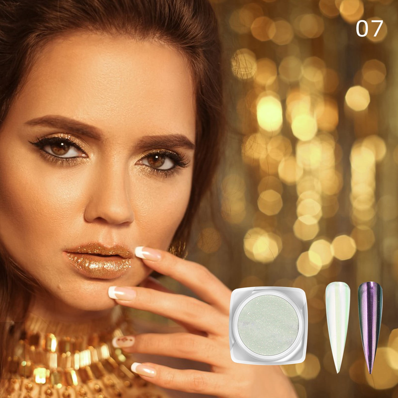 ERTUTUYI Nail Care Nail Powder Mirror Effect Pigment for Nail Gel ...