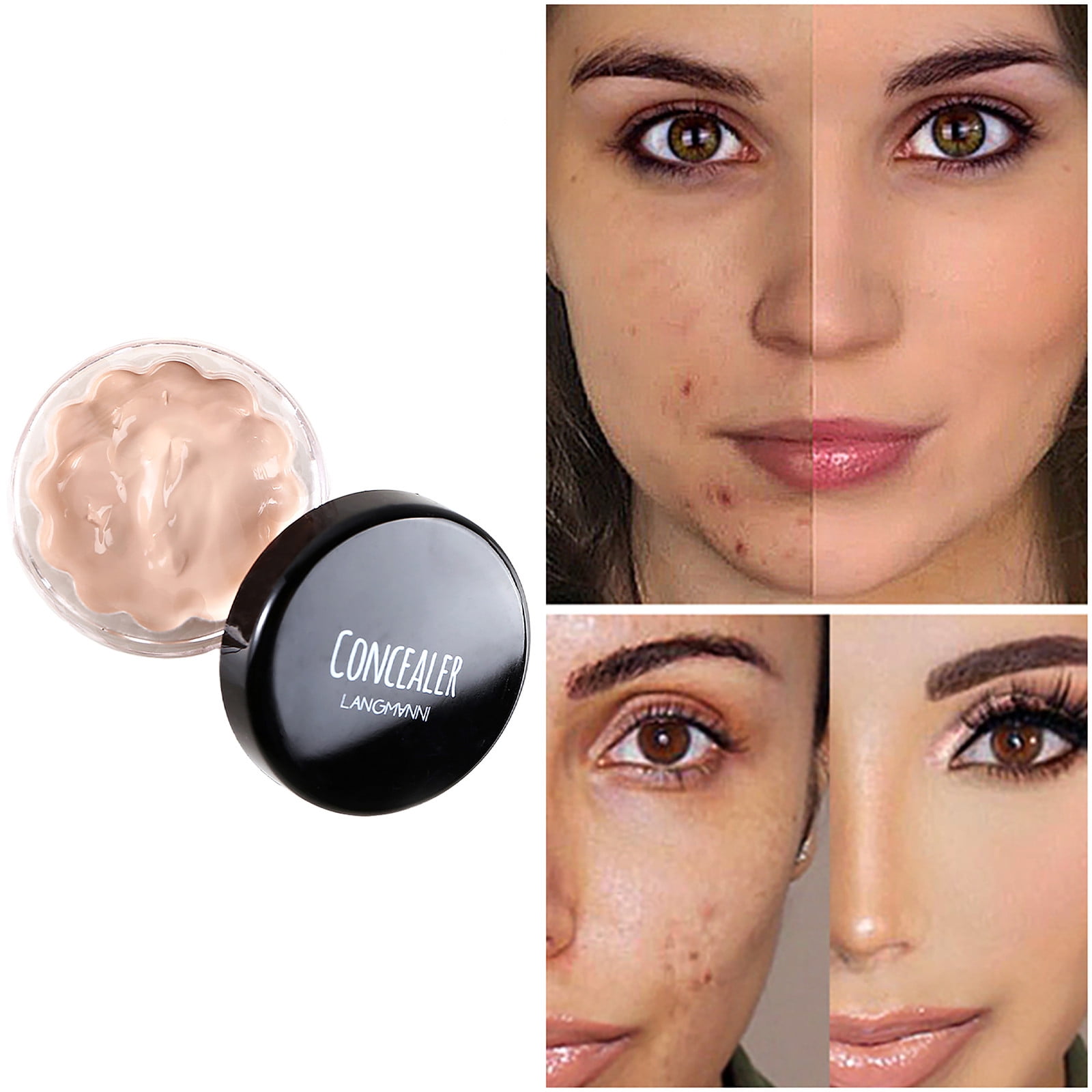 ERTUTUYI Cream Foundation Professional Full Cover Base Makeup Lasting ...