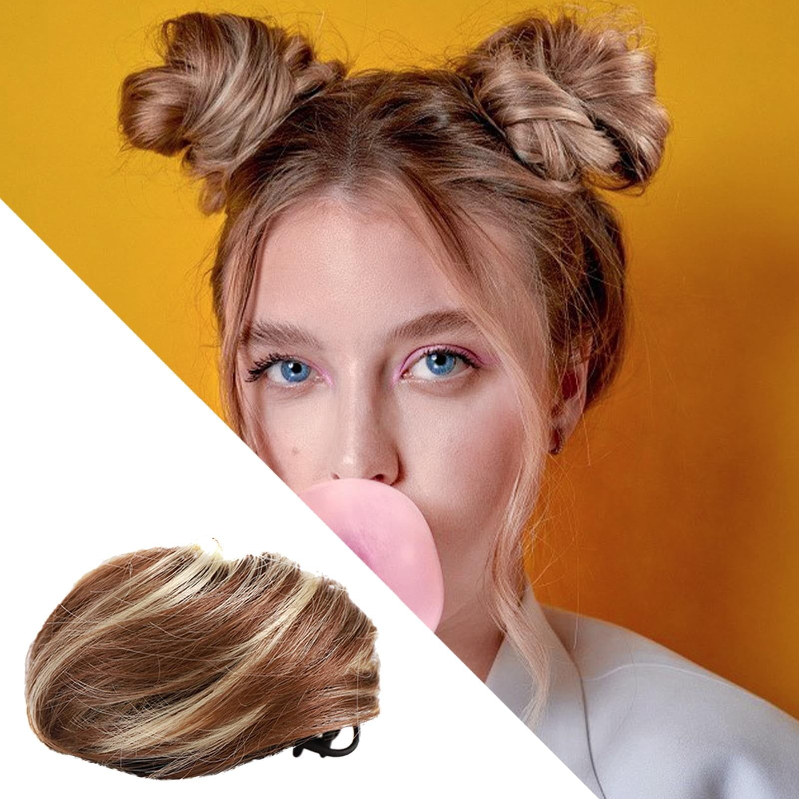 ERTUTUYI Wigs Clip Wrap Wig Small Wrap Ball Head Wig Female Straight ...