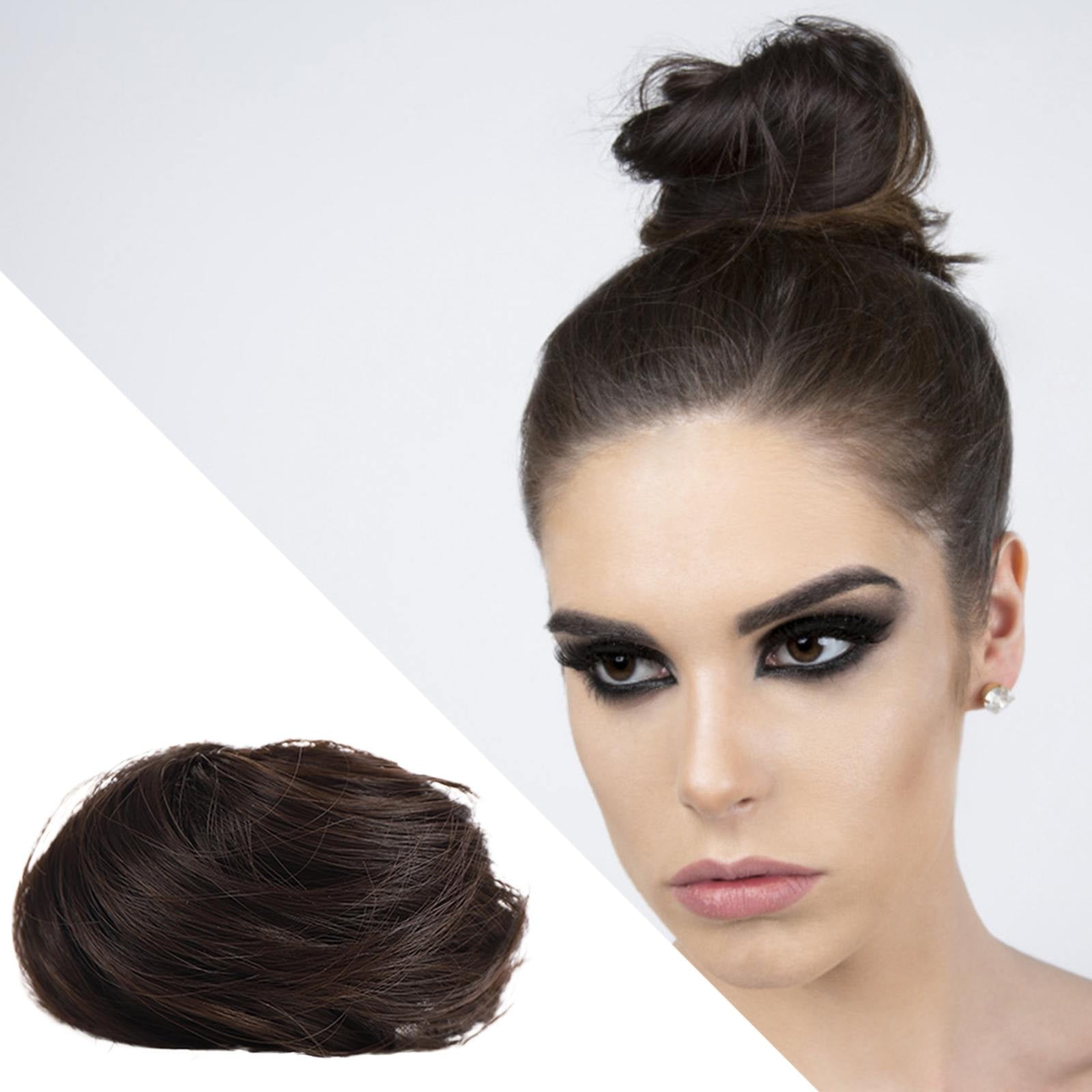 ERTUTUYI Wigs Clip Wrap Wig Small Wrap Ball Head Wig Female Straight ...