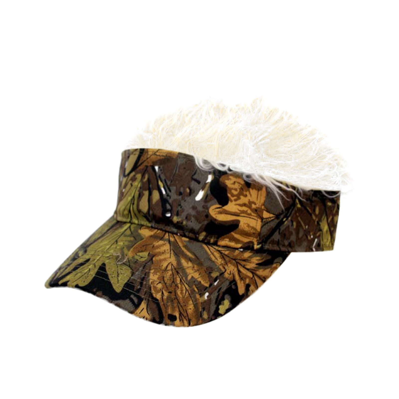 ERTUTUYI Wigs Fashion Diy Hairstyle Adult Funny Baseball Cap with Fake Camoufla Hair Wig Solid ...