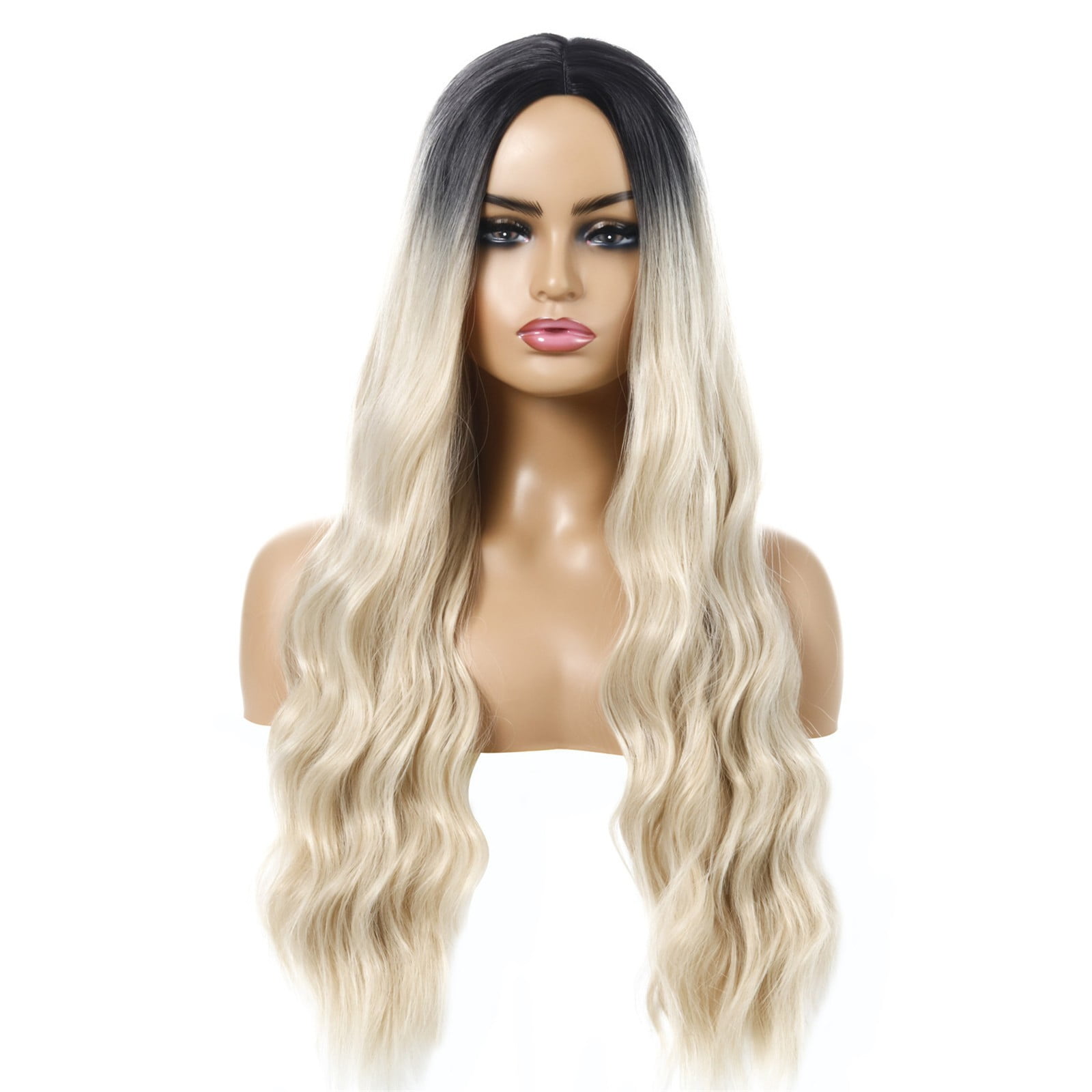 ERTUTUYI Wigs Long Women'S Wig - Natural Synthetic Wig Shadow Curly Wig ...