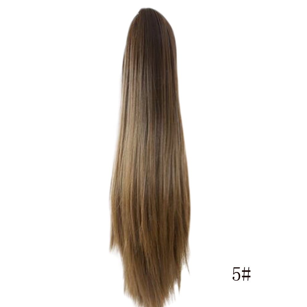 ERTUTUYI Hair Extensions Women Fashion Claw Clip Long Straight Ponytail ...