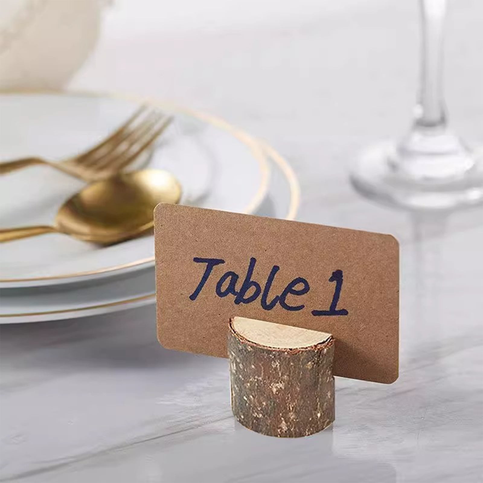 ERTZAE 10Pc Wooden Table Number Holder,Rustic Place Card Stand,Wedding ...