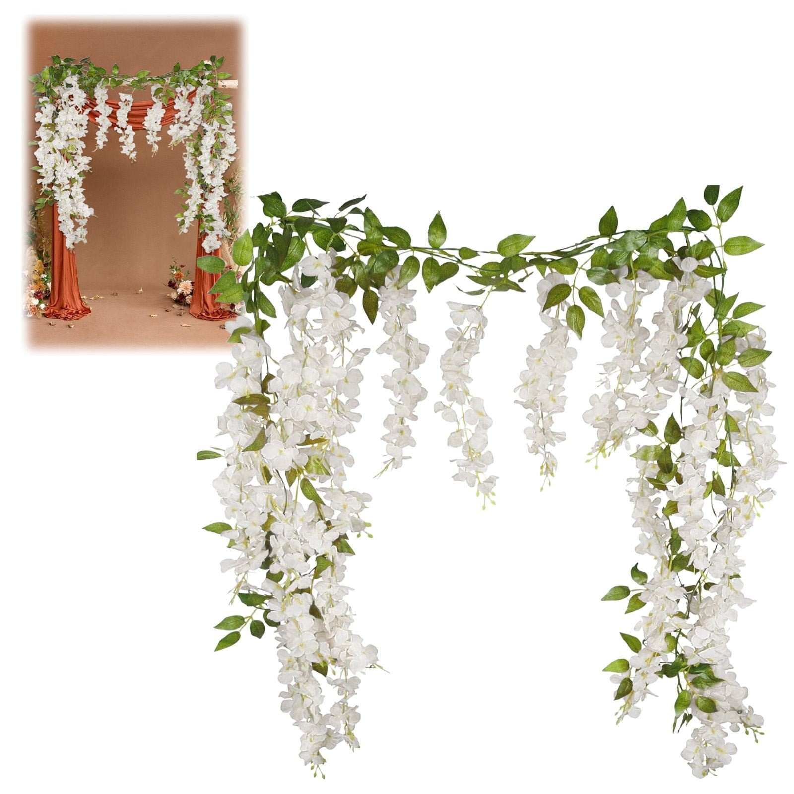 ERTZAE 6 Feet Artificial Flowers 20 Branches Wisteria Vines Hanging ...