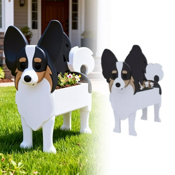 ERTZAE Cute Dog Shape Planter,Pvc Animal Flower Pot For Pet Lovers ...