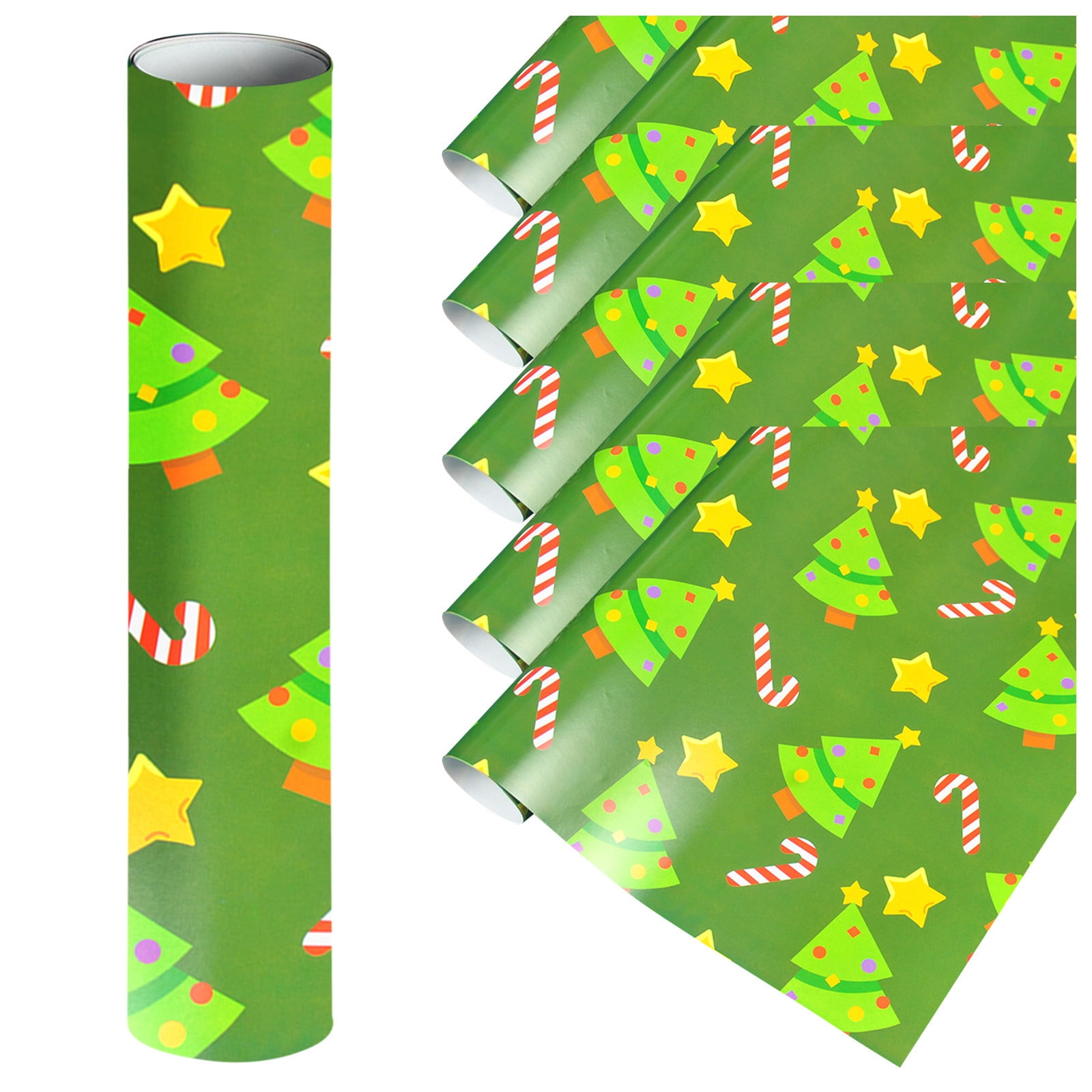 ERTZAE Reversible Christmas Gift Wrap,Festive Holiday Paper,Dual ...