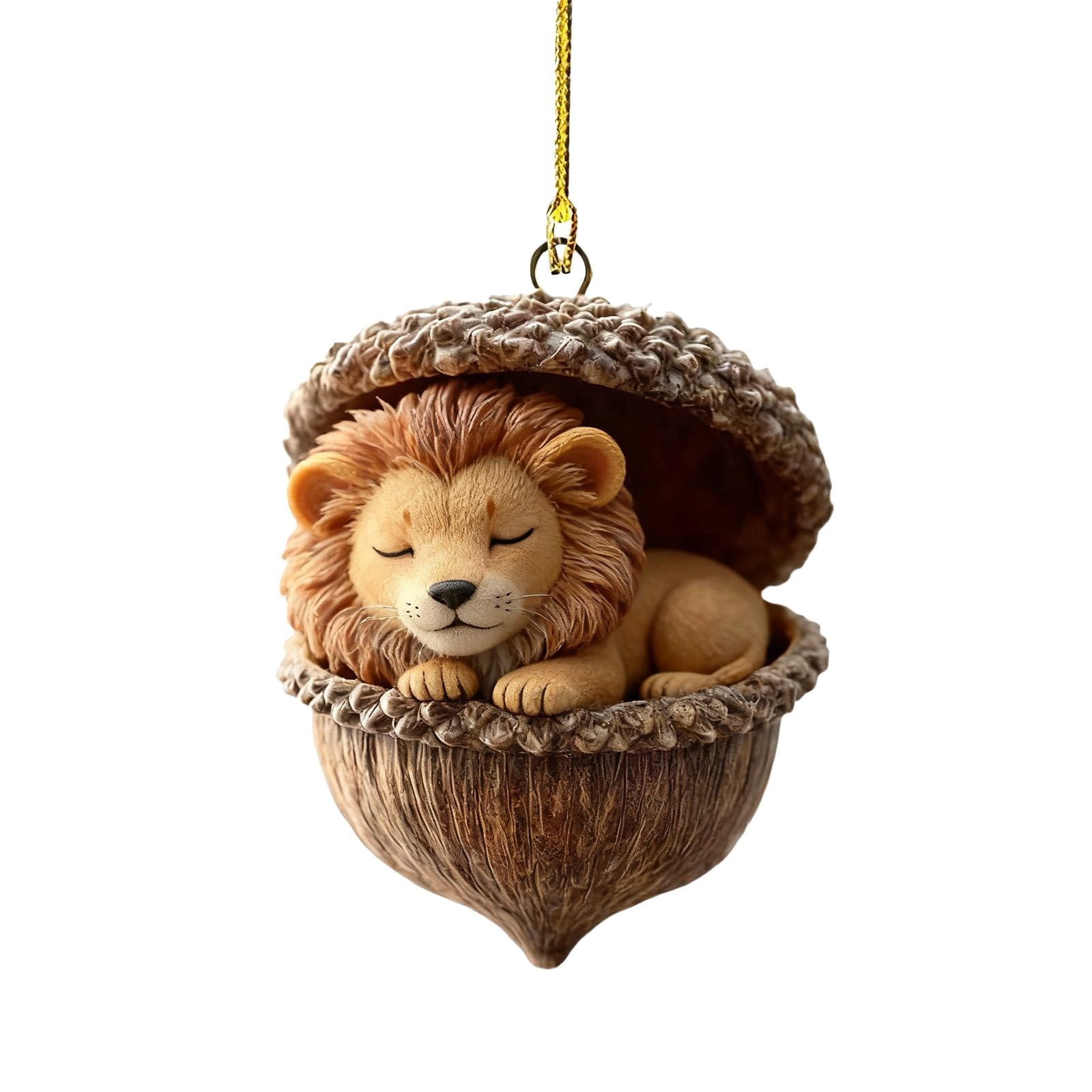 ERTZAE Rustic Acorn Animal Decor,Cozy Pet-Inside Ornament,Nature ...
