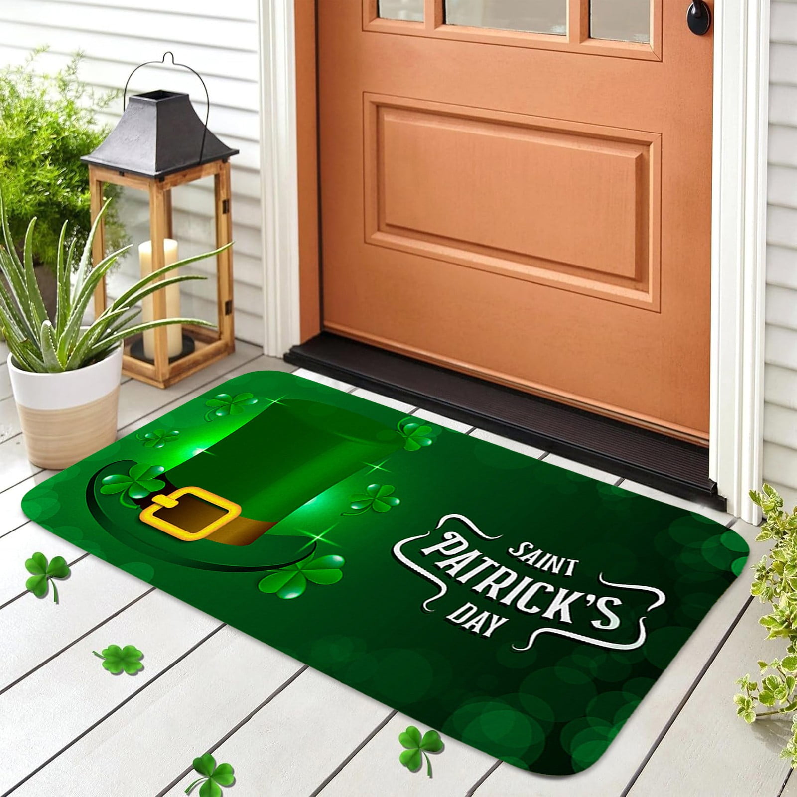 ERTZAE St. Patrick’S Day Leprechaun Hat Doormat,Indoor Outdoor ...