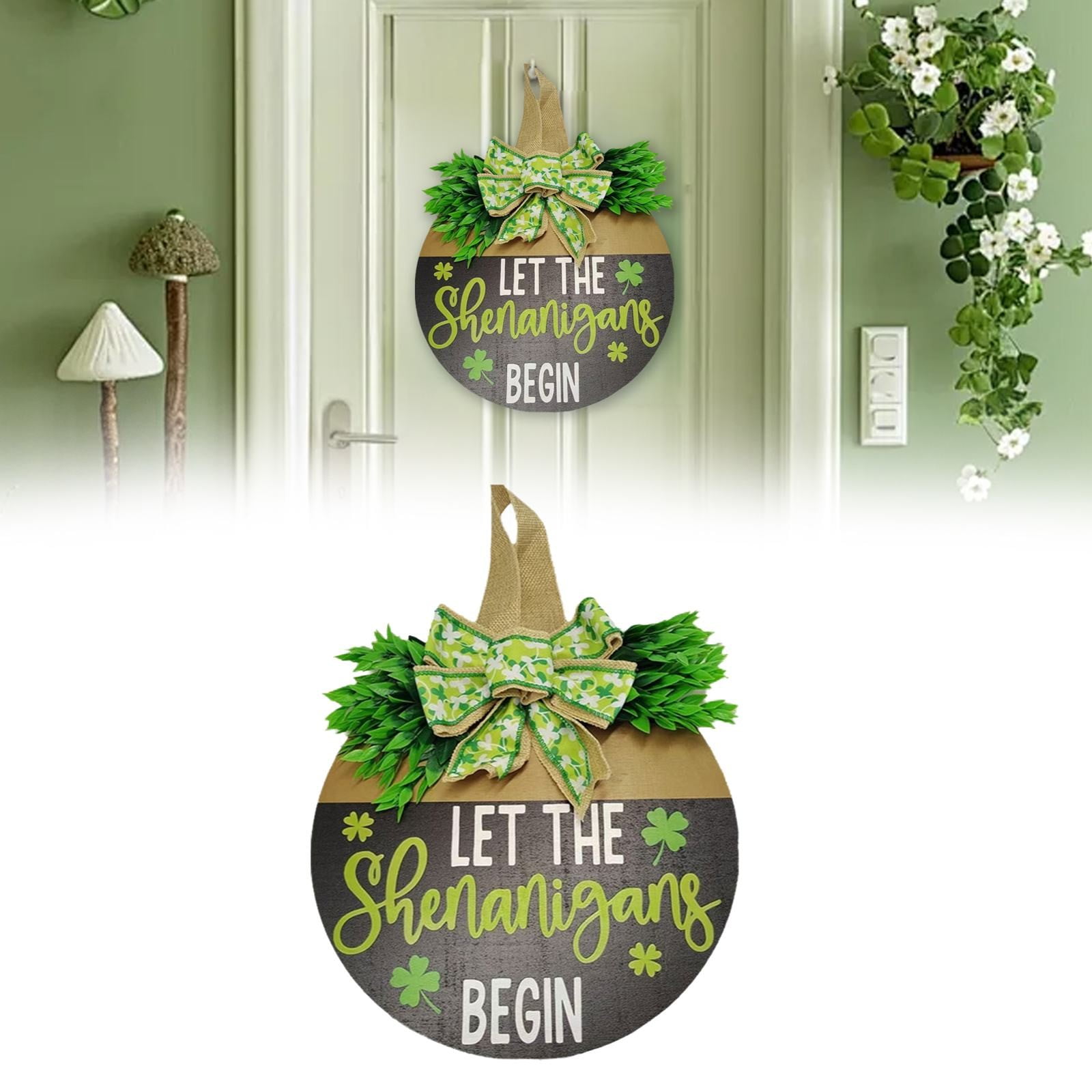 ERTZAE St. Patrick’S Wooden Door Hanger Sign,Irish Festival “Let The ...