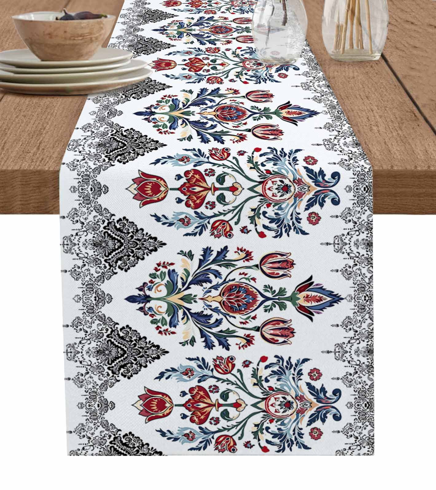 ERUNPONLY Boho Aztec Table Runner - 36 Inch Long Ethnic Southwest Tribe ...