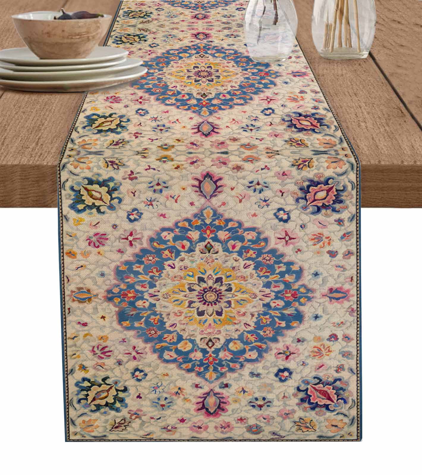 ERUNPONLY Boho Southwest Table Runner - 72 Inch Long Vintage Country ...