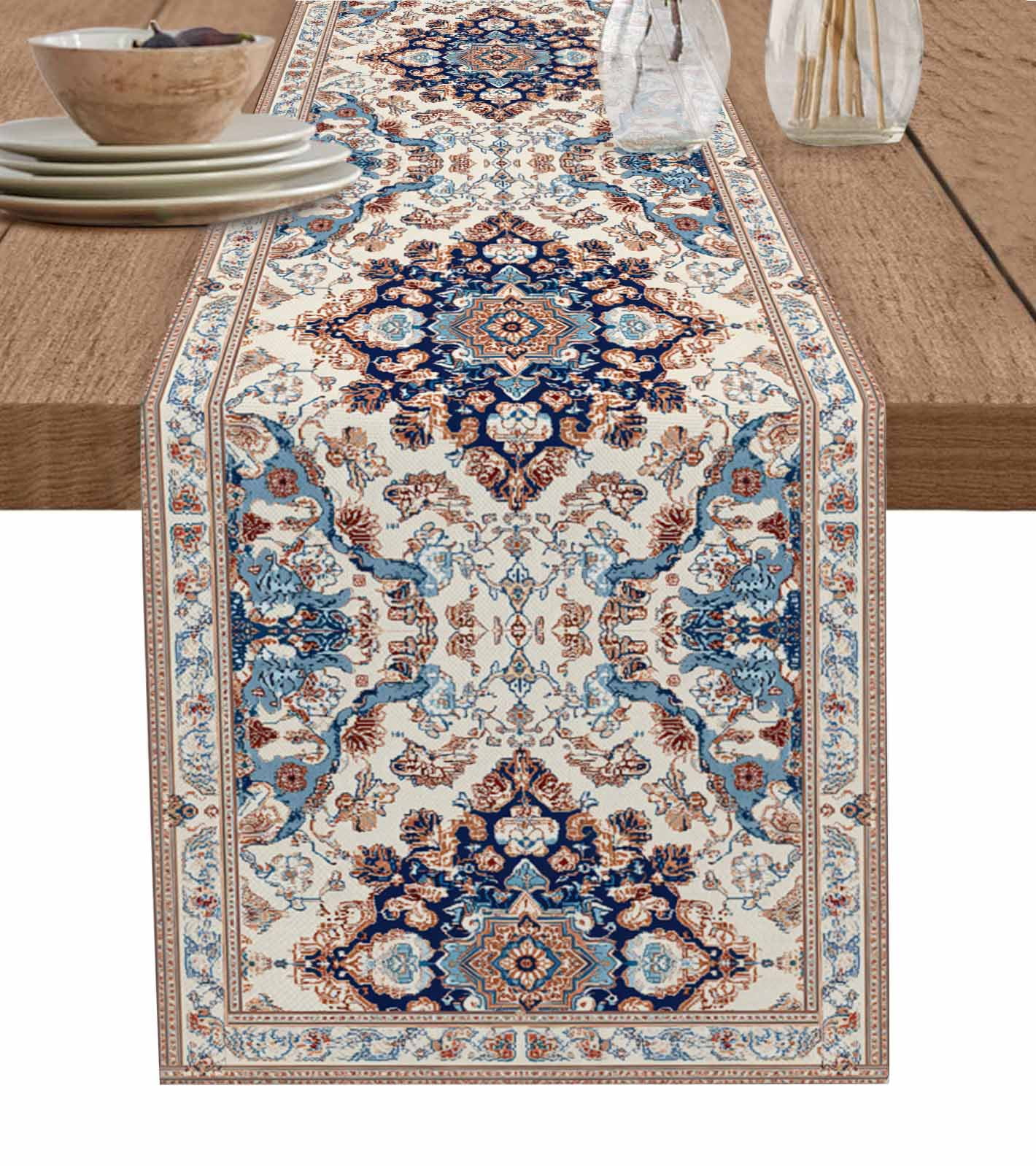 ERUNPONLY Boho Tribe Table Runner - 120 Inch Long Southwest Aztec ...