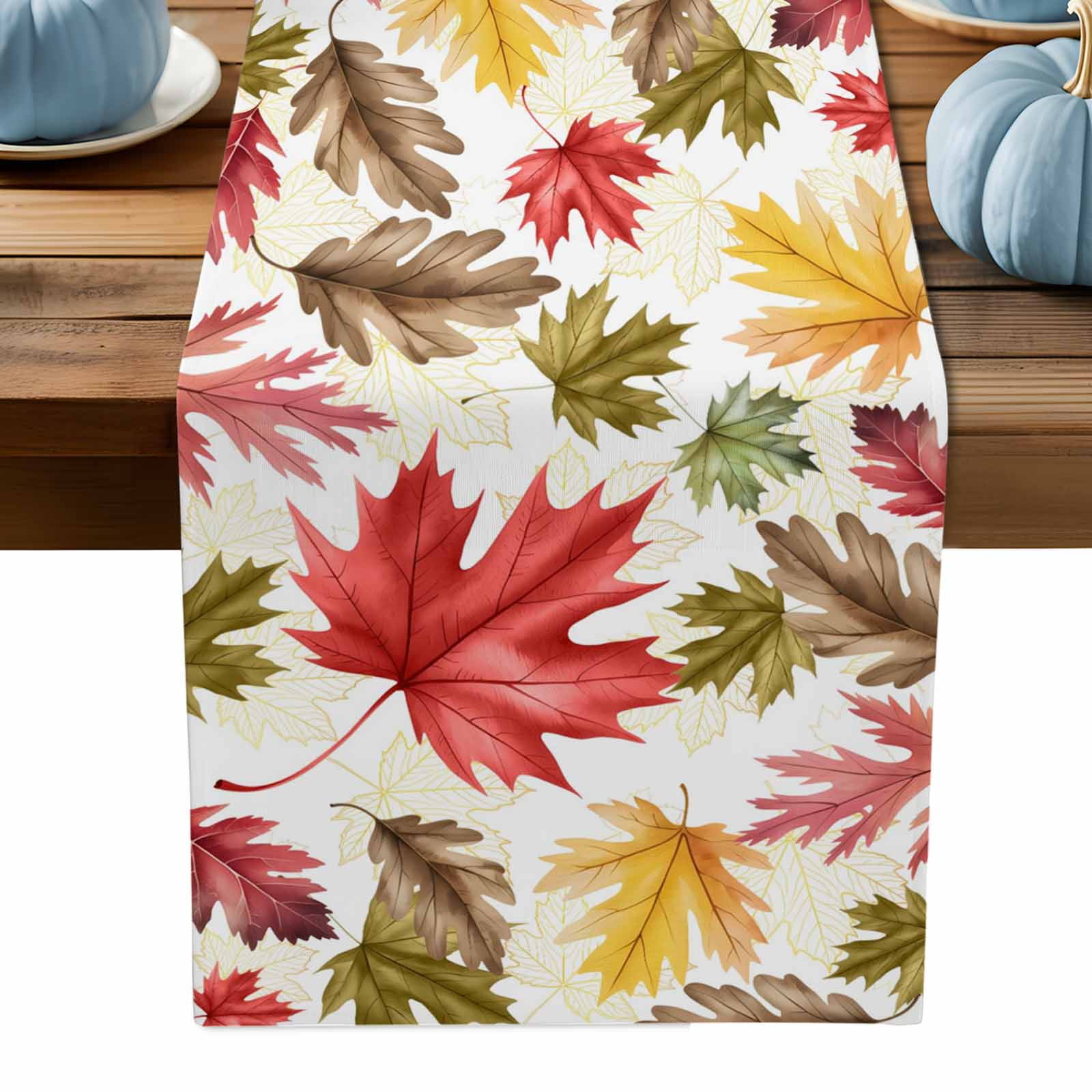 ERUNPONLY Fall Maple Leaf Table Runner - 72 Inch Long Thanksgiving ...