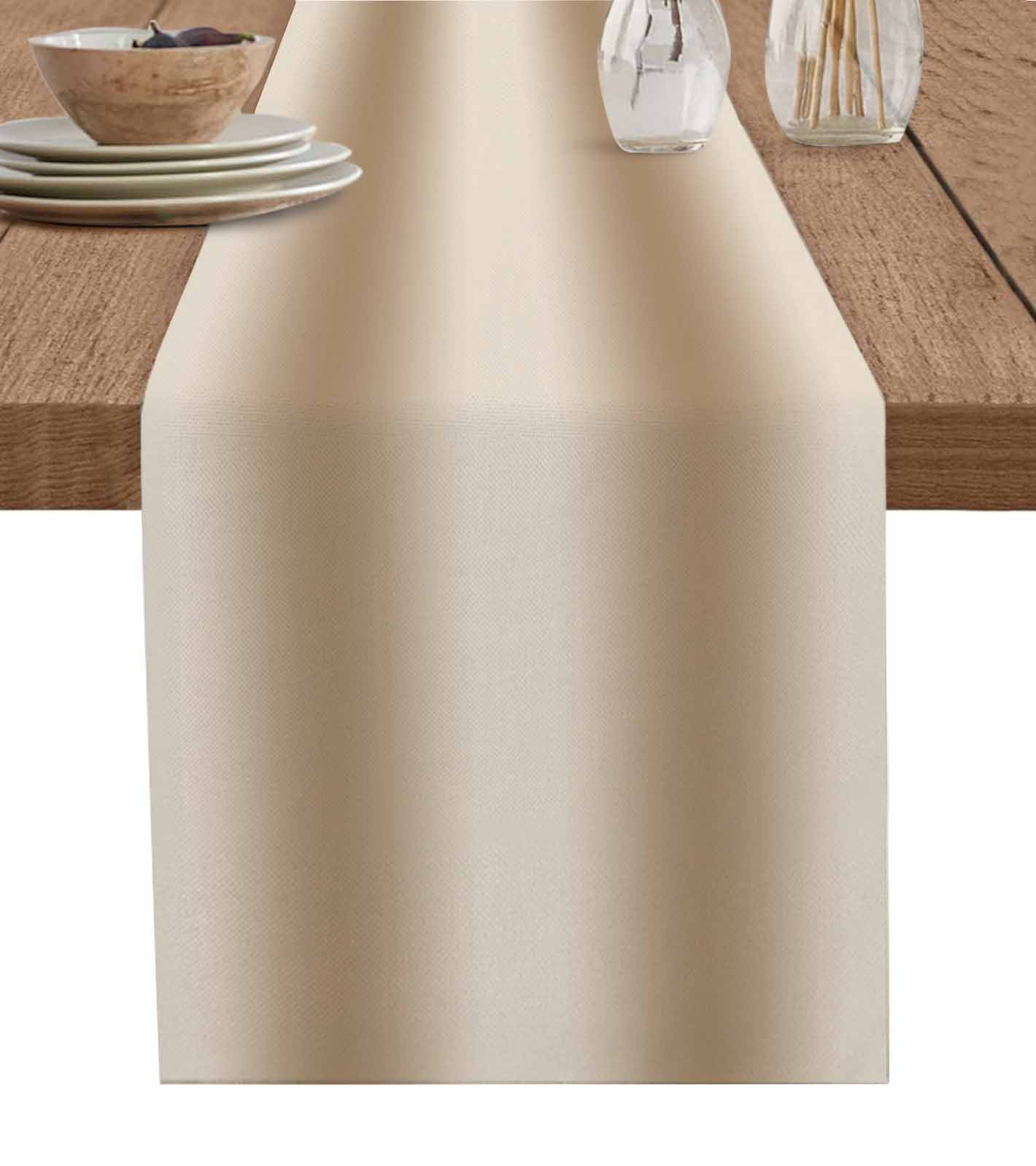 ERUNPONLY Khaki Ombre Table Runner - 72 Inch Long Modern Abstract Art ...