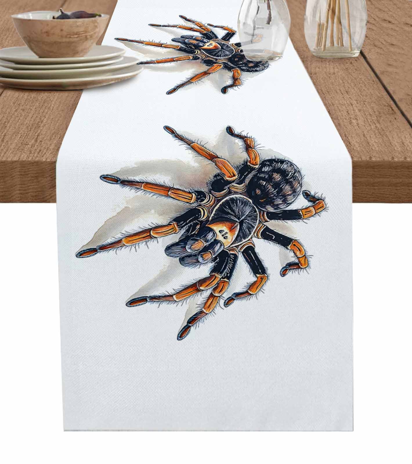 ERUNPONLY Modern Animals Print Table Runner - 90 Inch Long Watercolor ...