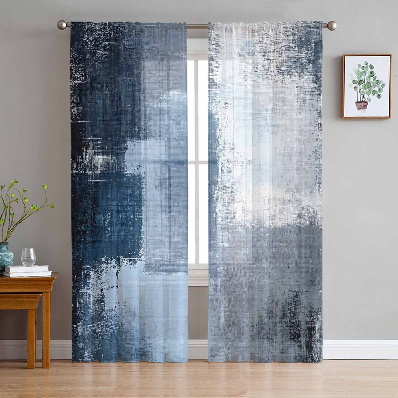 Navy Blue And Grey Curtains