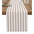 ERUNPONLY Red Striped Table Runner - 72 Inch Long Rustic Red Stripe ...