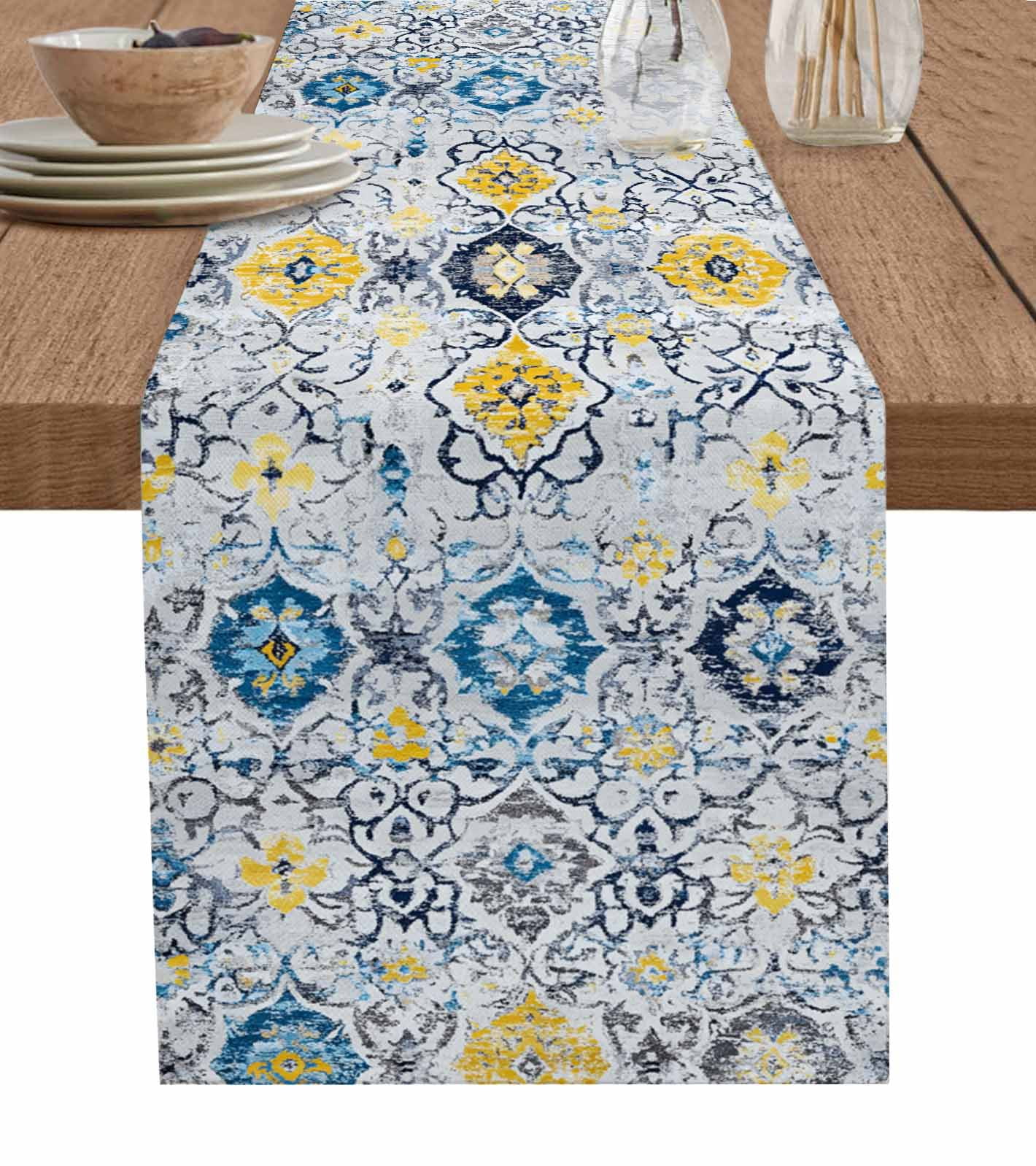 ERUNPONLY Vintage Ethnic Table Runner - 90 Inch Long Morocco Boho ...