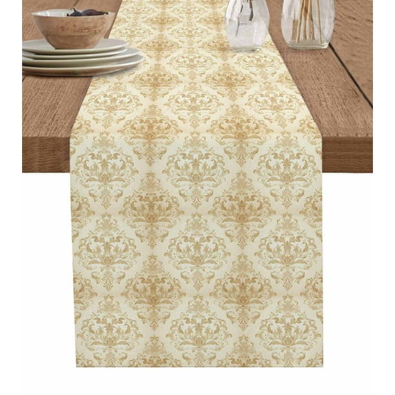 ERUNPONLY Yellow Boho Floral Table Runner - 72 Inch Long Vintage Ethnic ...