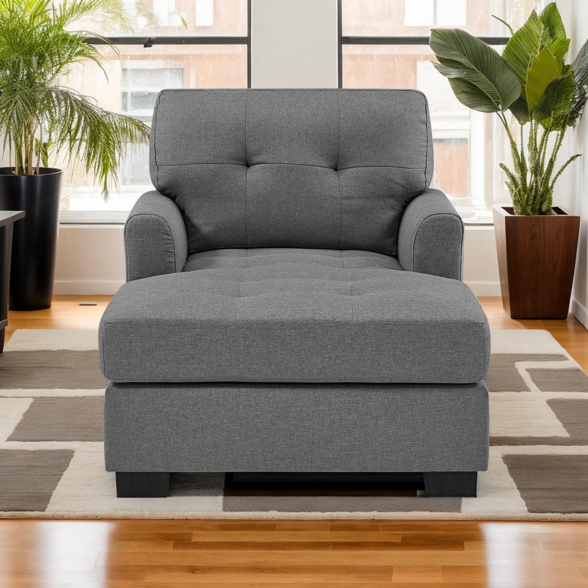 ERYE 58" Oversized Lounge Chaise Sleeper Daybed Indoor Accent Sofa ...