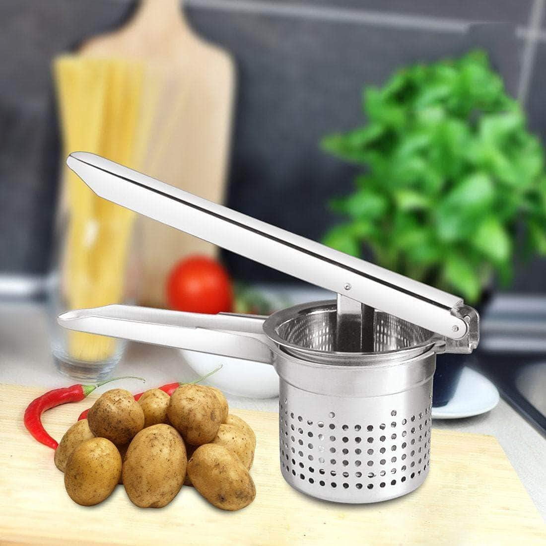 ERcial Stainless Steel Potato Ricer Potato Masher Fruit Vegetable Food ...