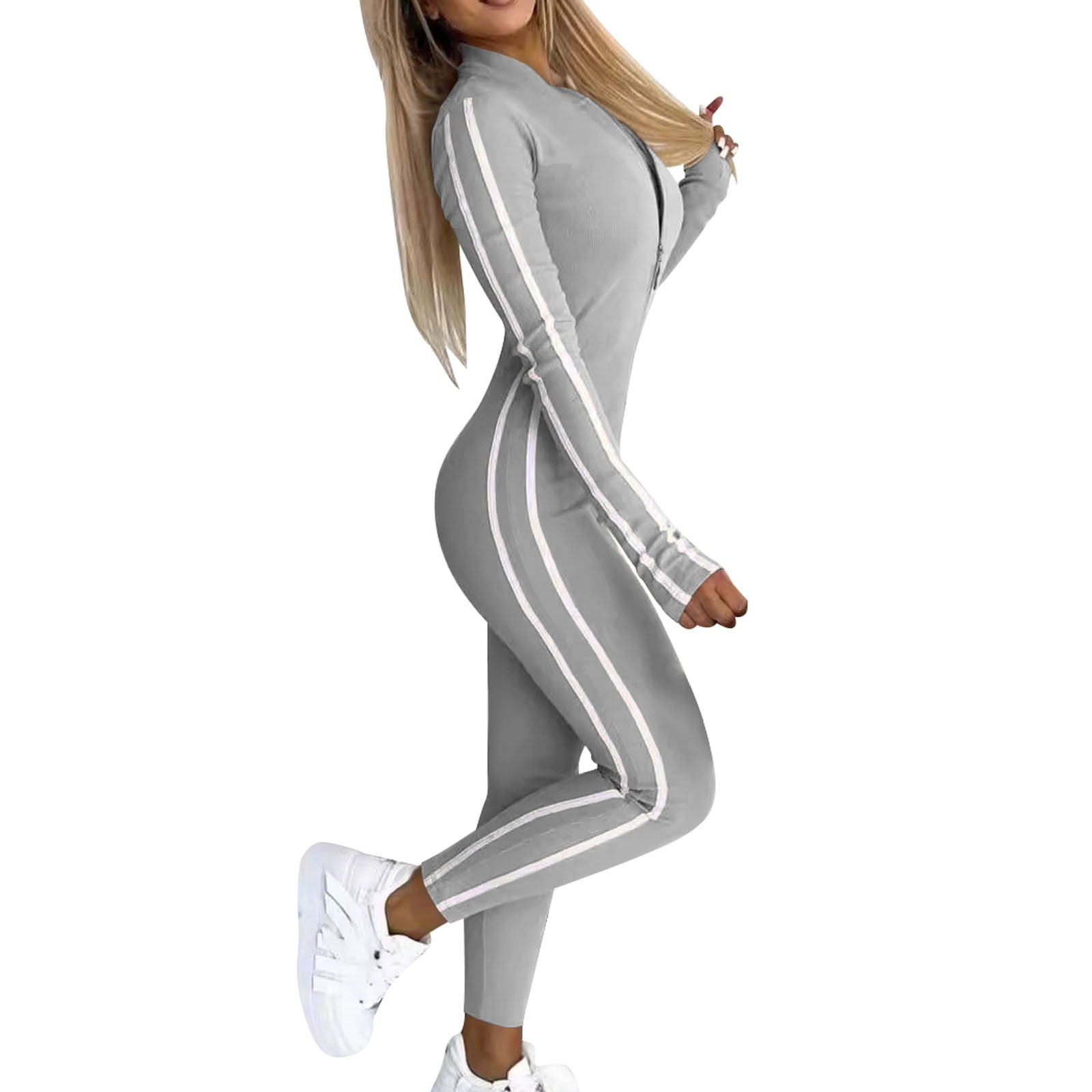 ERkkoi Bodysuits For Women Tummy Control Slim Fit Side Half Zipper ...