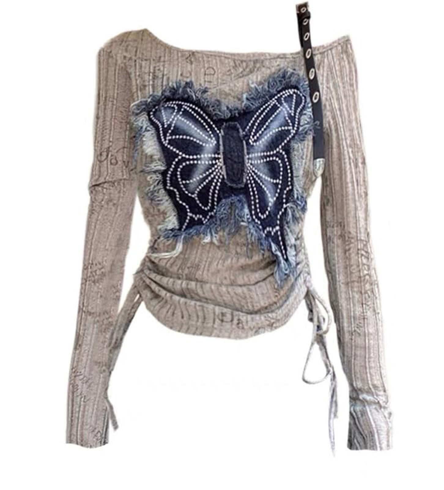 ERkkoi Cute Summer Tops For Women 2025 Trendy Casual Long Sleeve With ...