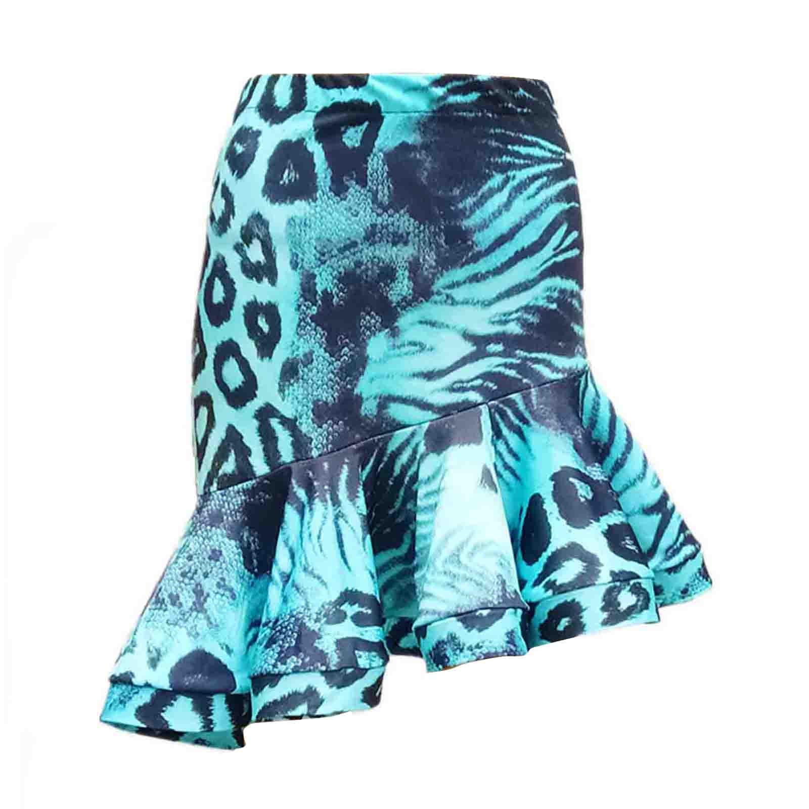 ERkkoi Mini Skirts For Women Trendy Latin Dance Wrap Buttocks Lace ...