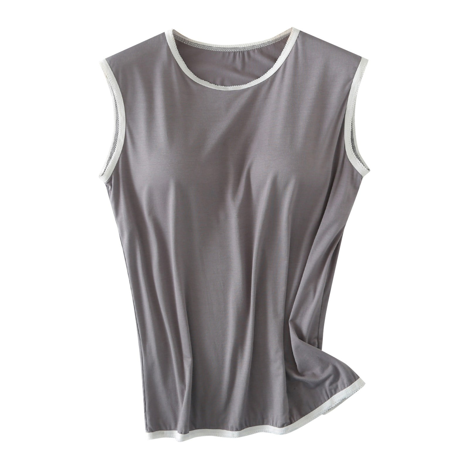 ERkkoi Tank Top With Built In Bra For Women Lace Short Sleeve Pad Cup ...