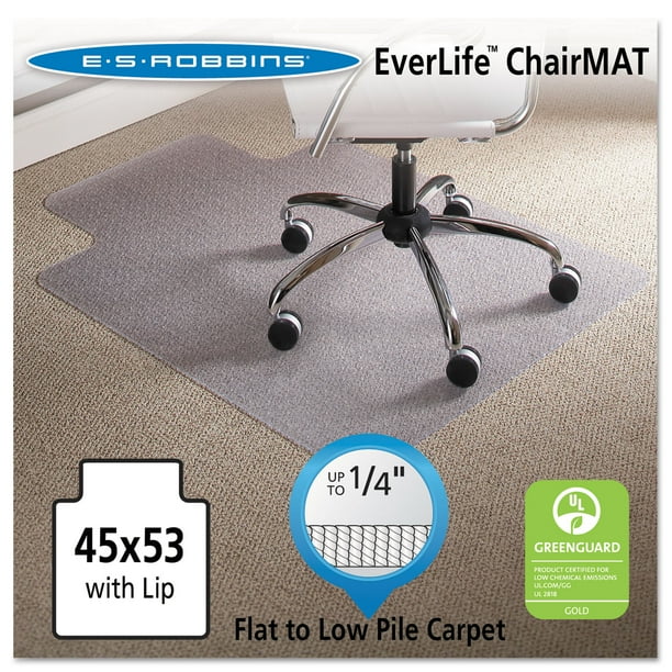 Task Series AnchorBar Chair Mat for Carpet up to 0.25 45 x 53, Clear ...