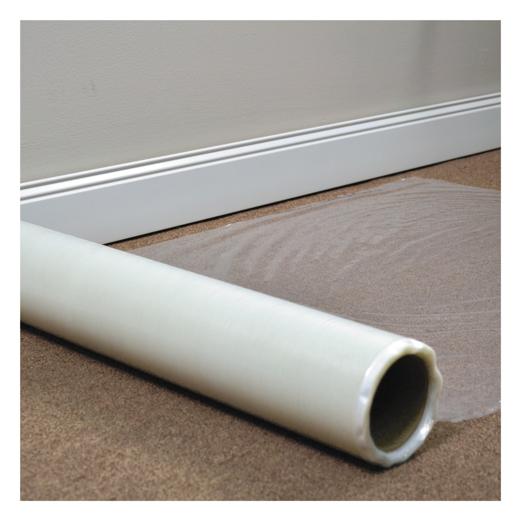 Roll Guard Temporary Floor Protection Film For Carpet, 24 X 2400, Clear ...