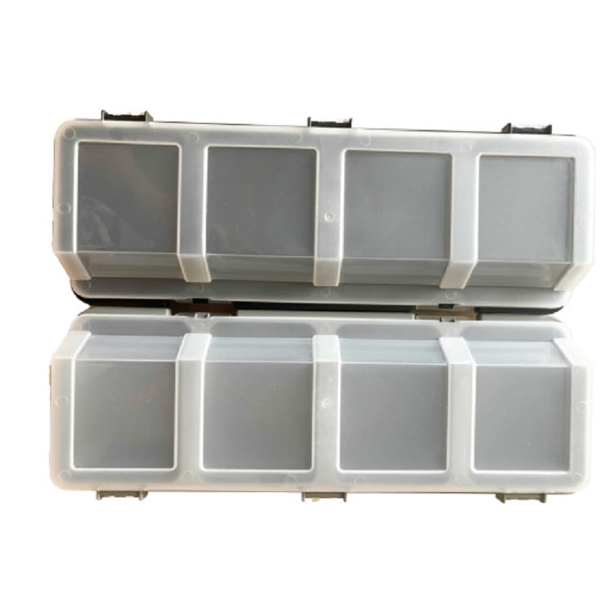 ESASSALY 4 Grids Organizer Box Plastic Bead Containers Small Parts ...
