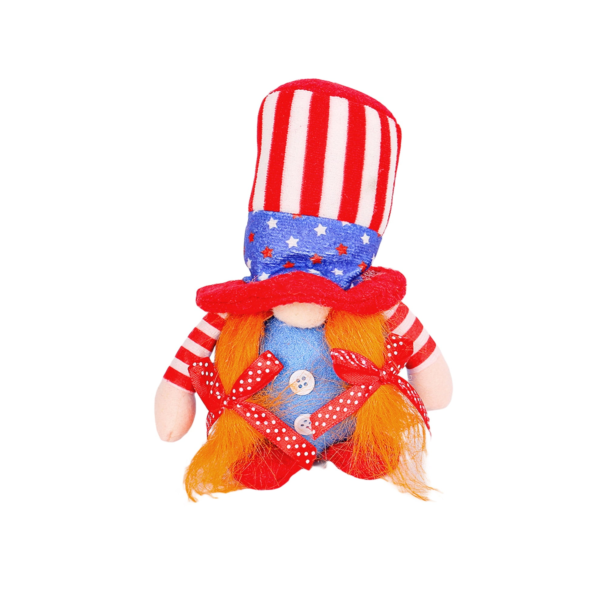 ESASSALY 4th of July Faceless Dwarf Doll Light-Up Dwarf Plush Patriotic ...
