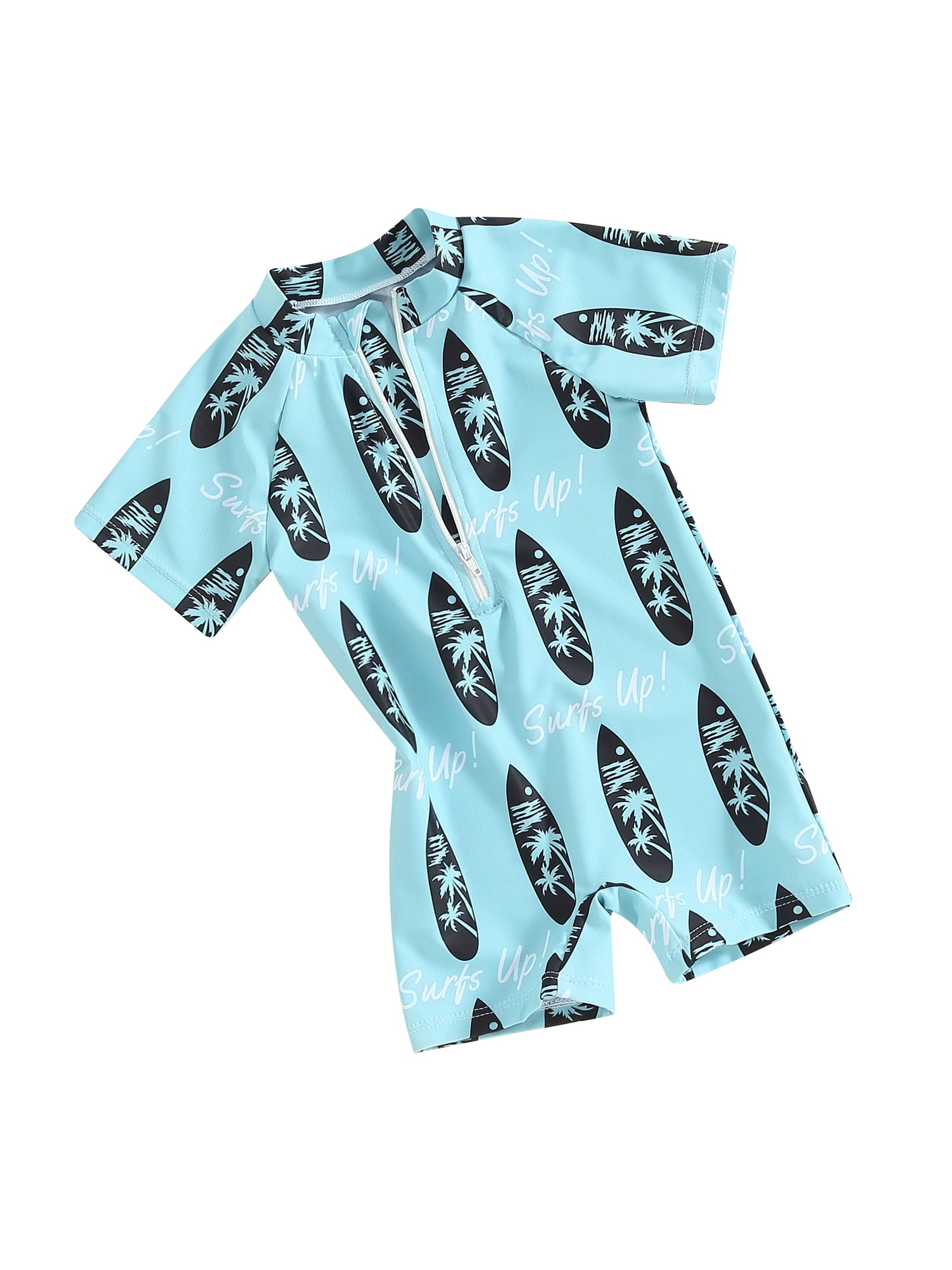 ESASSALY Baby Boys Rash Guard, Short Sleeve Crab Tree Print Summer ...