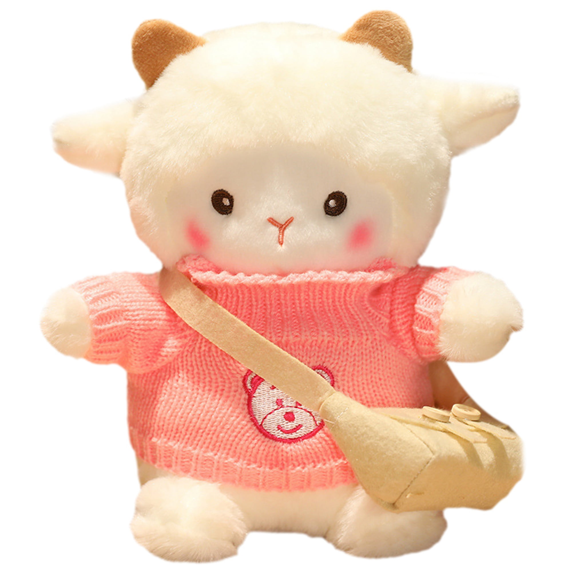 ESASSALY Cartoon Sheep Plush Toy, Cute Soft Stuffed Doll Birthday Gift ...