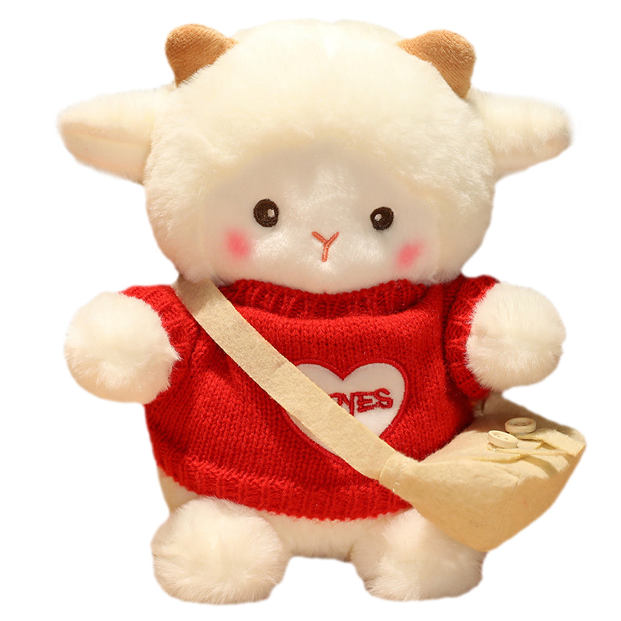 ESASSALY Cartoon Sheep Plush Toy, Cute Soft Stuffed Doll Birthday Gift ...