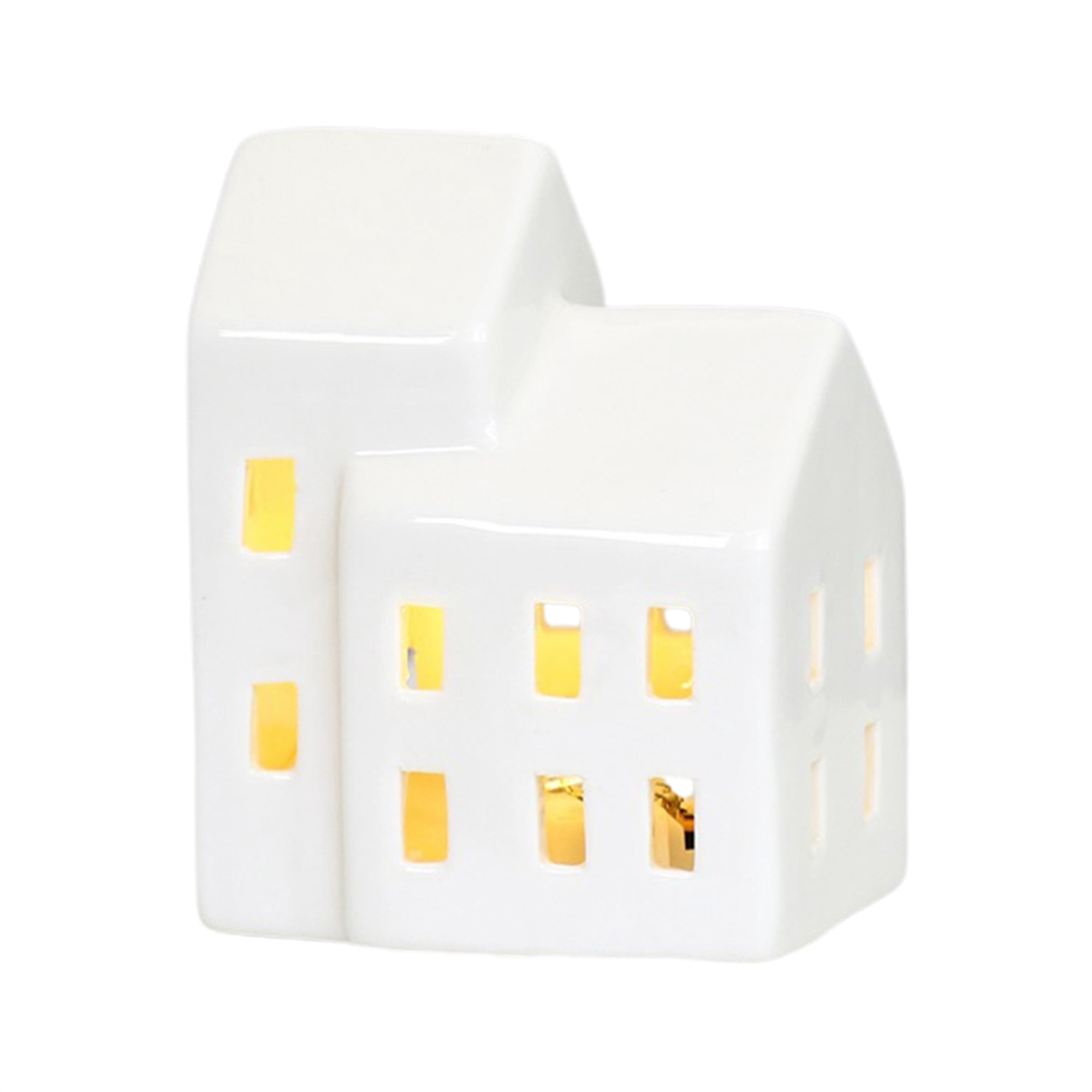 ESASSALY Christmas Village Houses Cute LED Light Up Ceramic Houses ...