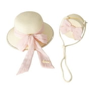 CTM Girl's Smiling Kitty Face Straw Sun Hat - Walmart.com