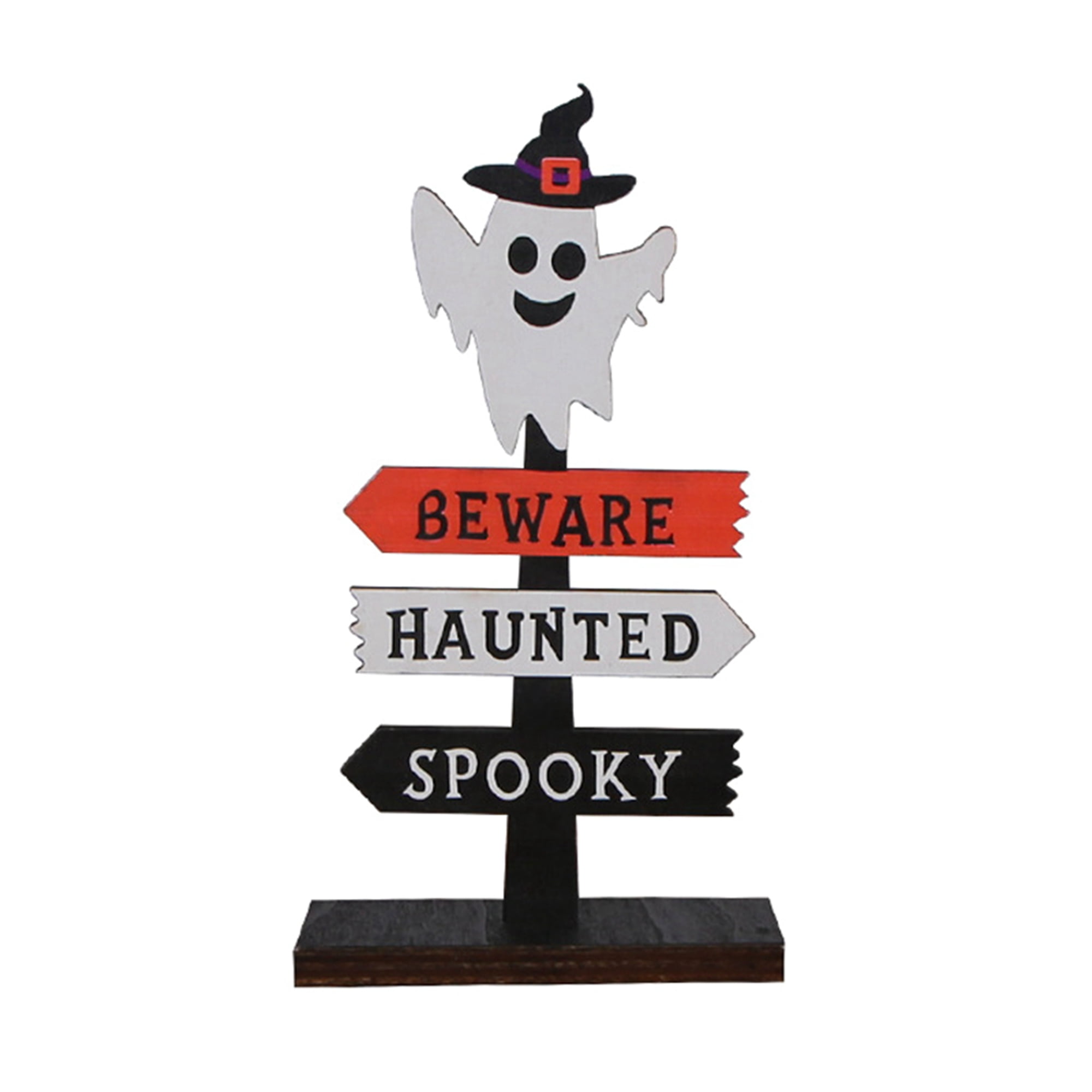 ESASSALY Halloween Table Sign Wooden Centerpieces Decor Pumpkin Ghost ...