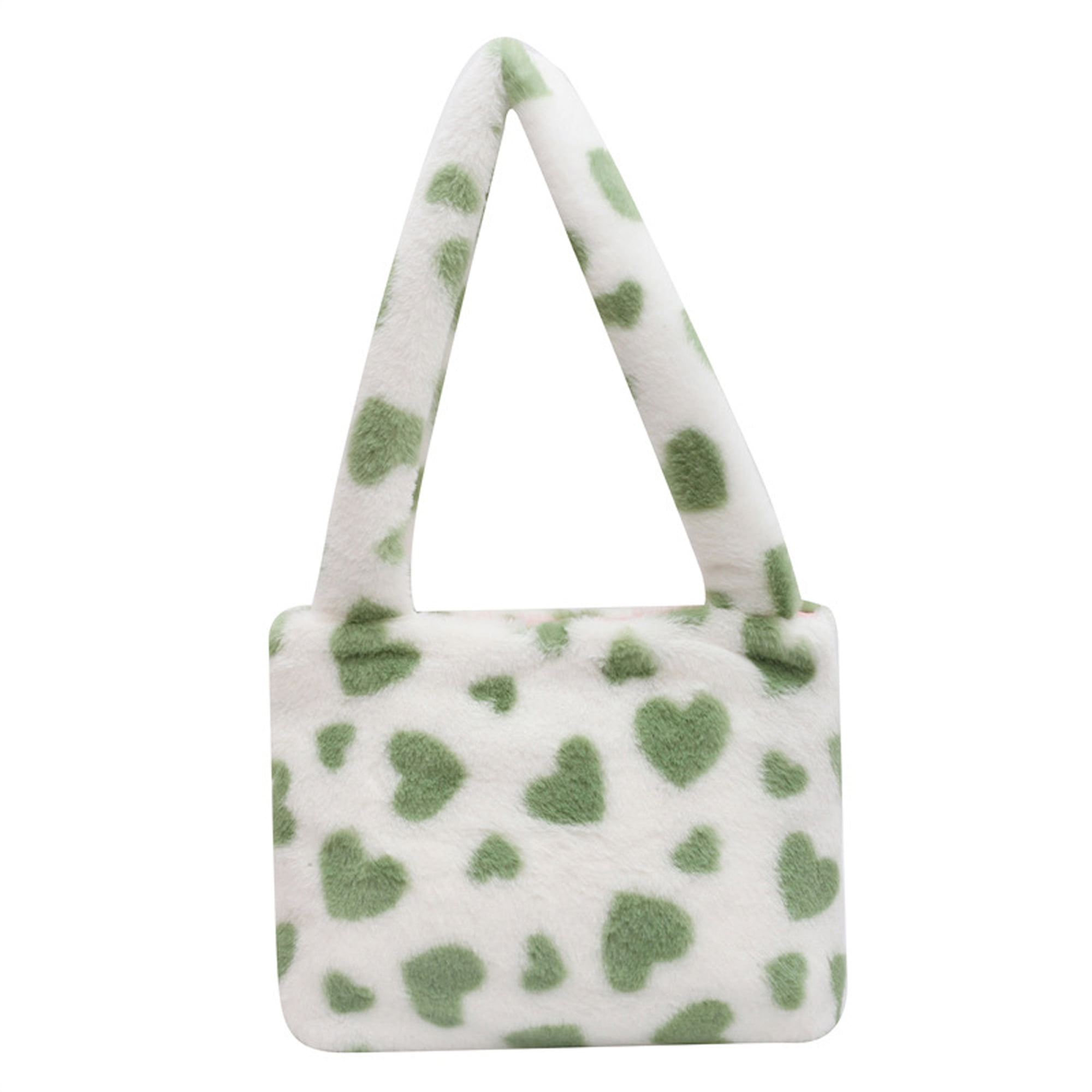 ESASSALY Plush Underarm Bag Ladies Fluffy Shoulder Bag Women Furry ...