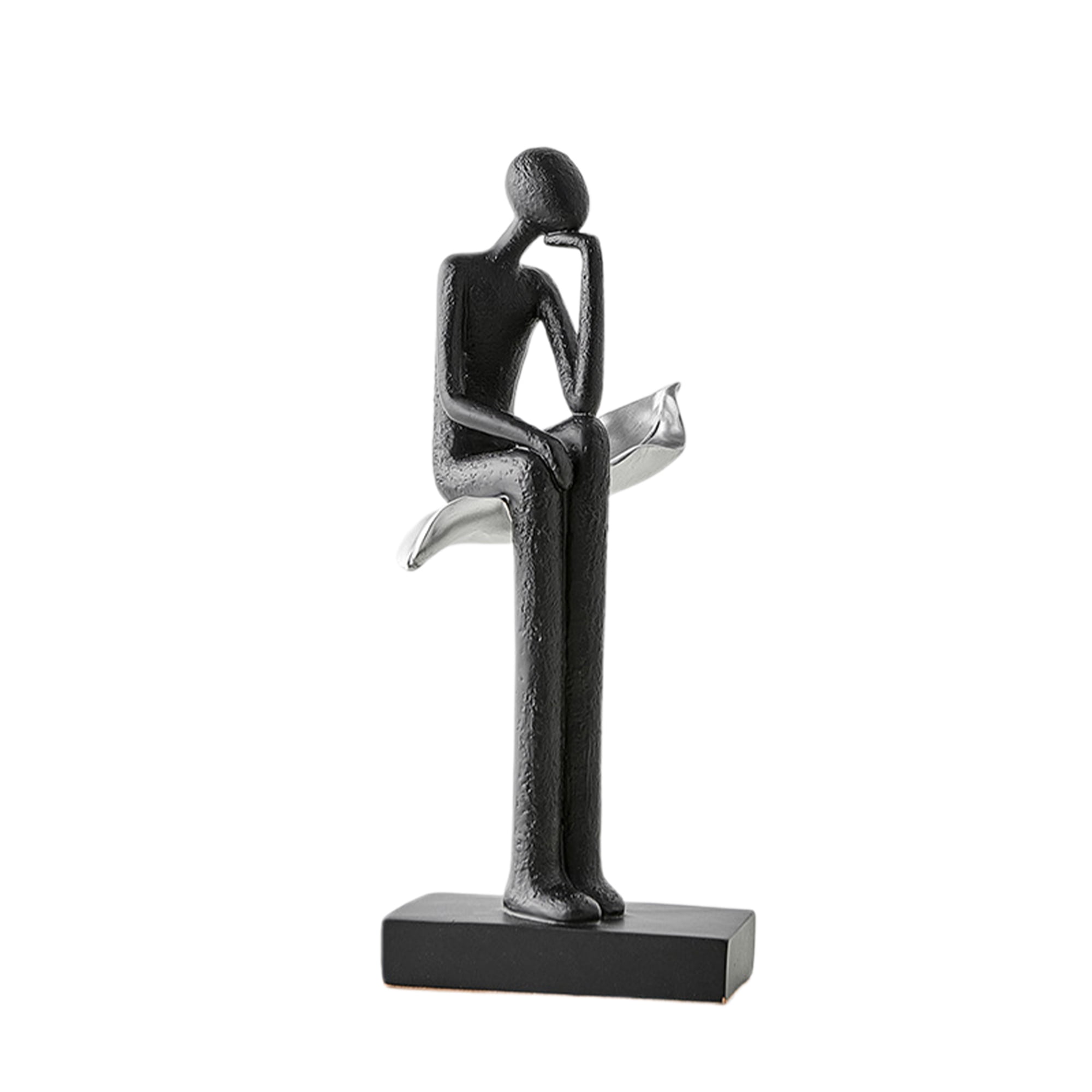ESASSALY Reading Thinker Statue Resin Abstract Art Figurine Desk ...