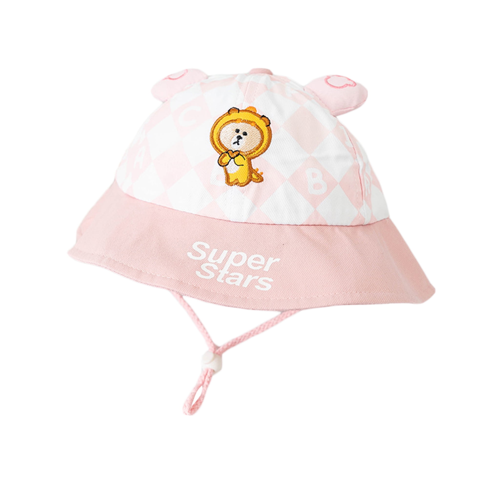 ESASSALY Toddler Bucket Hats Wide Brim Girl Sun Hat Bear Ears Cap for ...