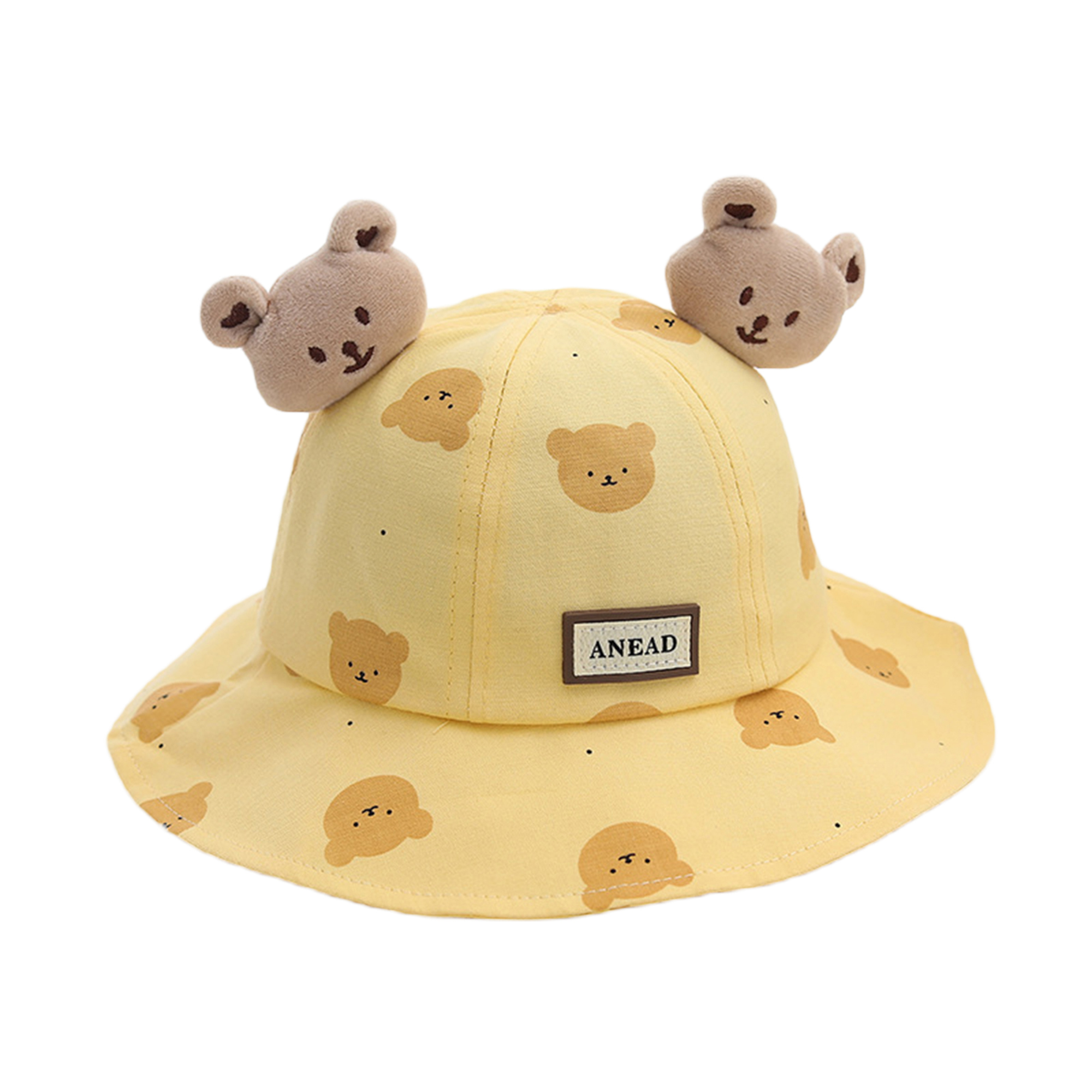 ESASSALY Toddler Bucket Hats Wide Brim Girl Sun Hat Bear Ears Cap for ...