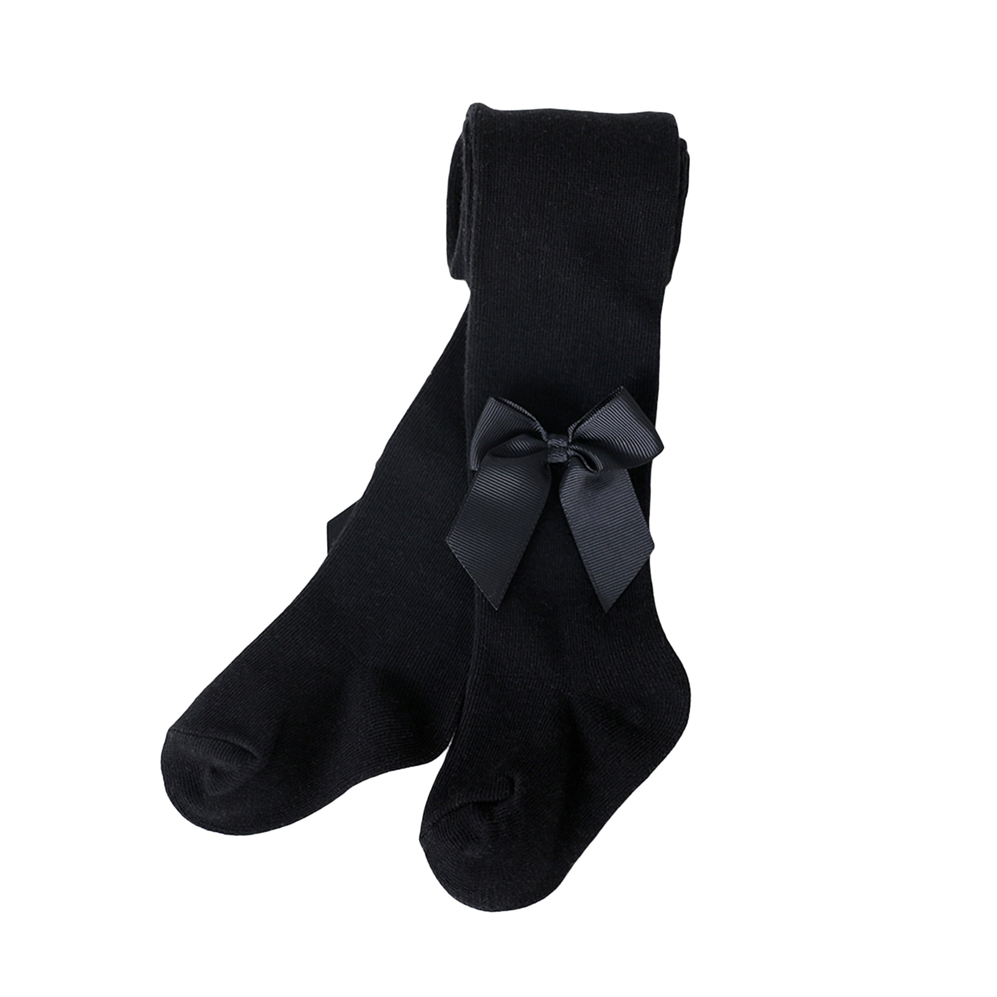 ESASSALY Toddler Kids Girls Stockings Solid Color Cute Bowknot Princess ...