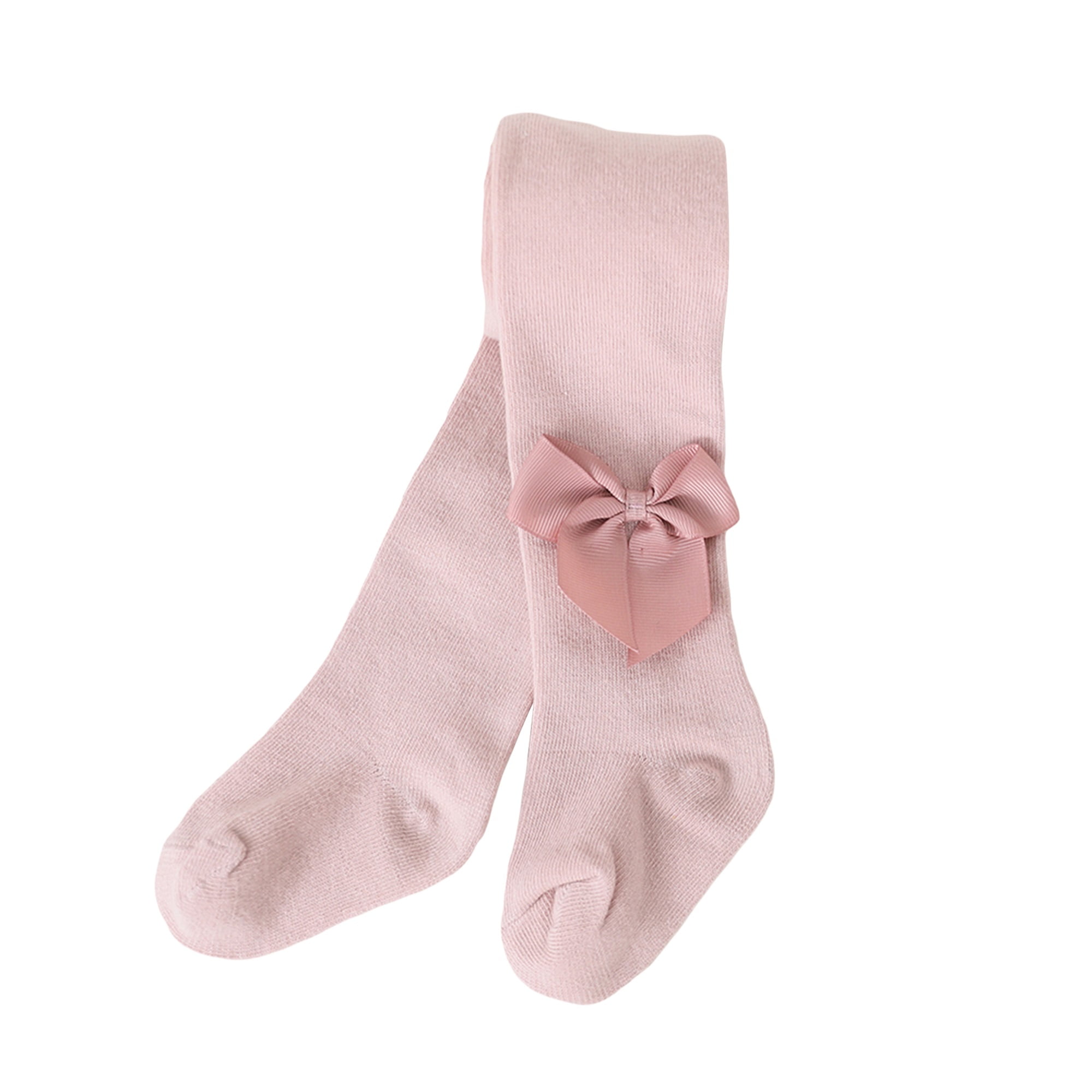 ESASSALY Toddler Kids Girls Stockings Solid Color Cute Bowknot Princess ...