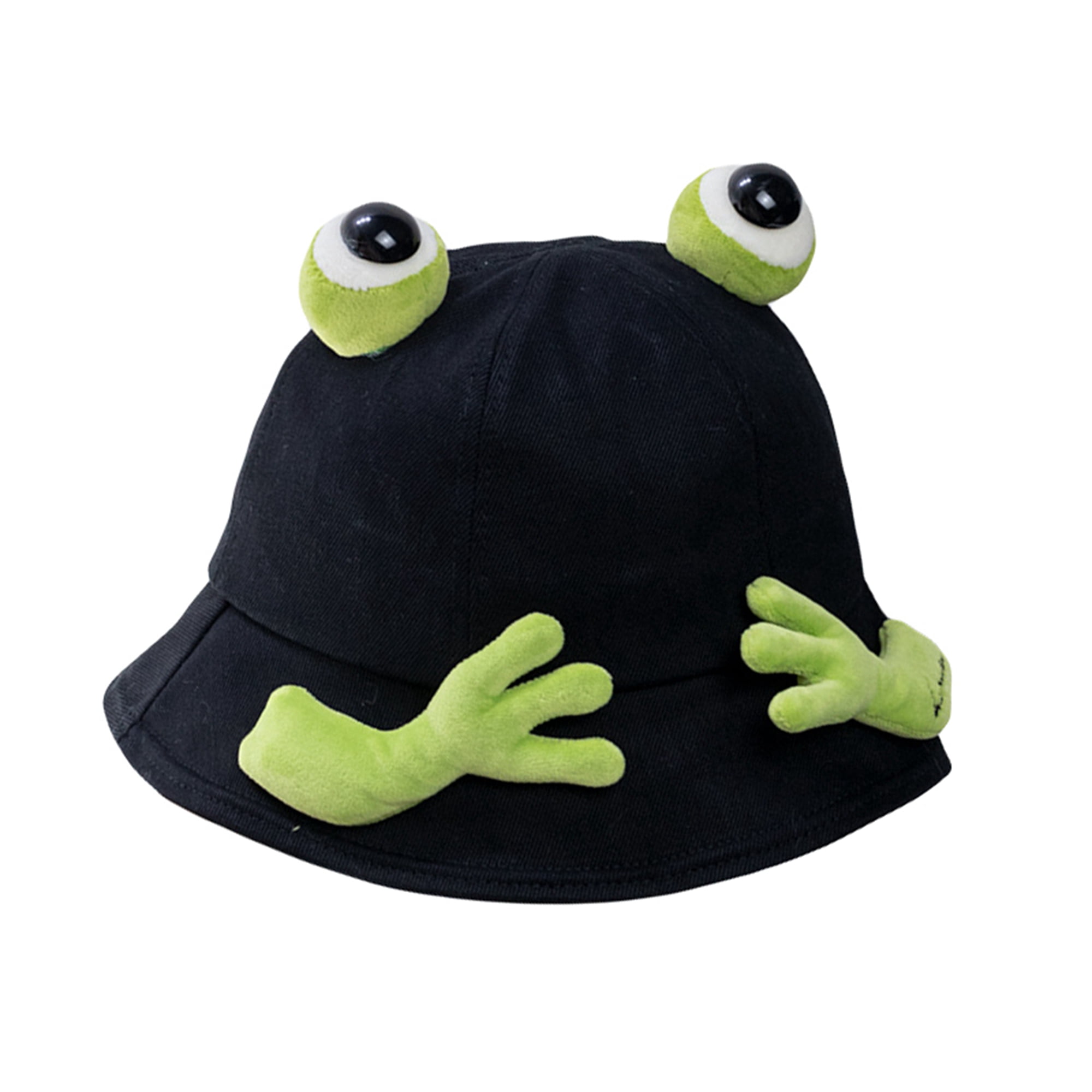 ESASSALY Women Cartoon Frog Bucket Hat Funny Eyes Fisherman Hat Basin ...